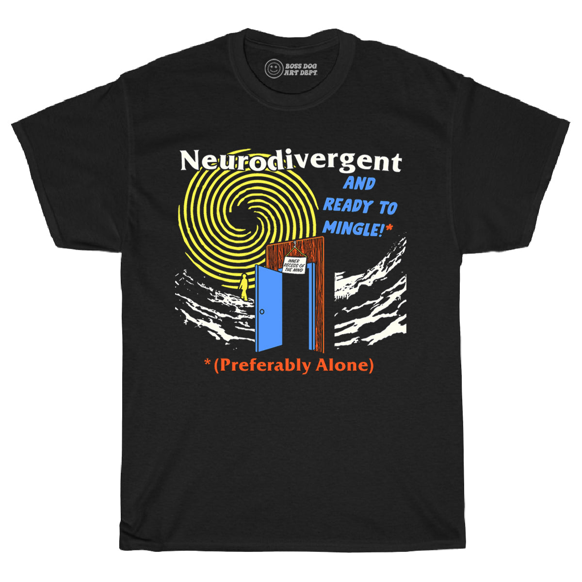 Neurodivergent Black Tee – Boss Dog Art